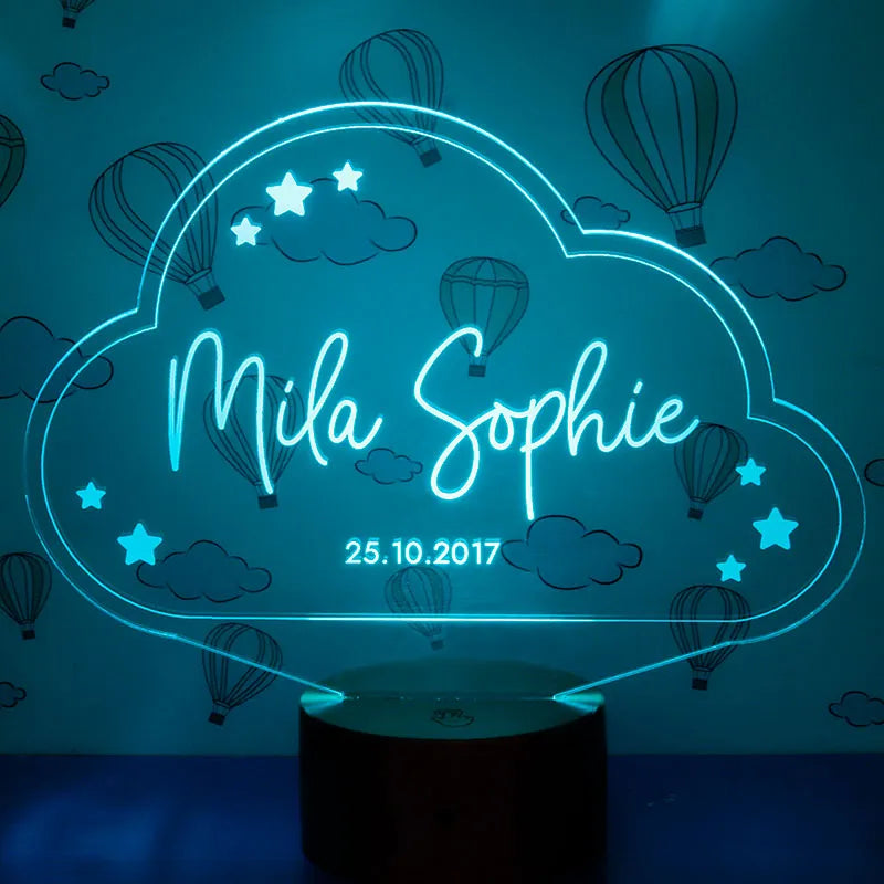 LED Kinder Nachtlicht (Wolke 3D Lampe) | LAUBLUST.de